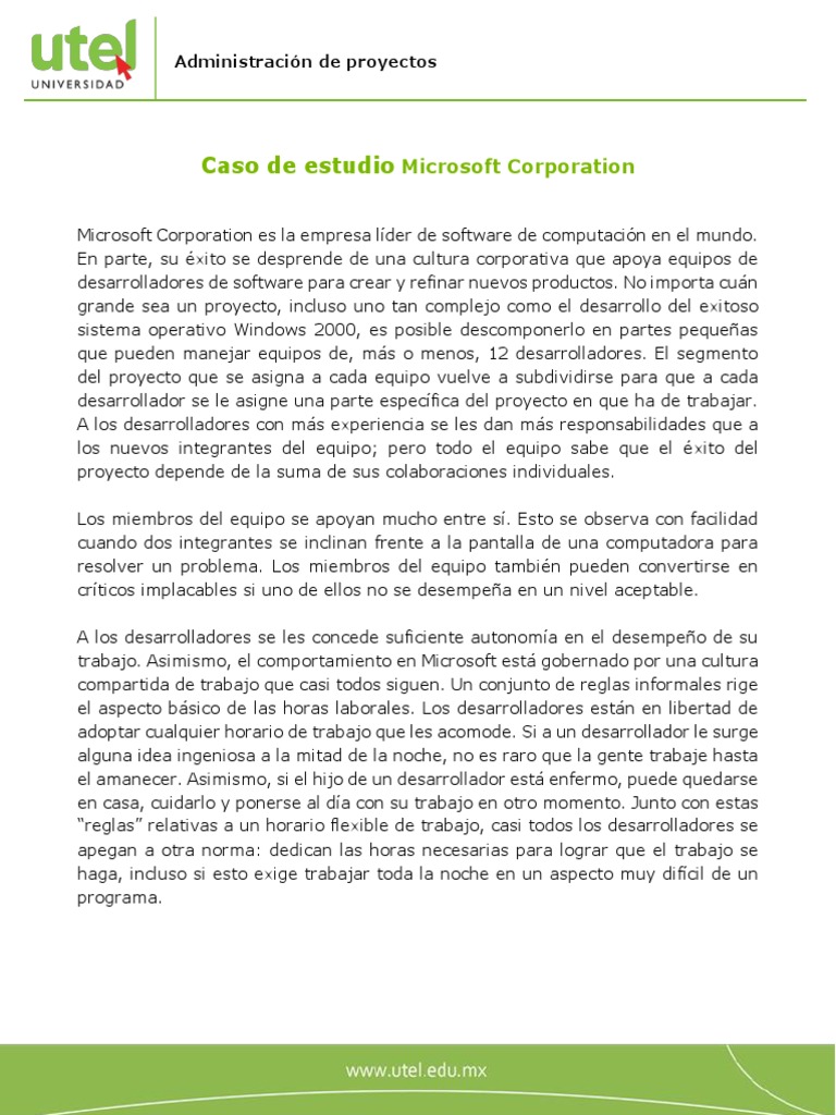 Caso de Microsoft | PDF | Software | Microsoft
