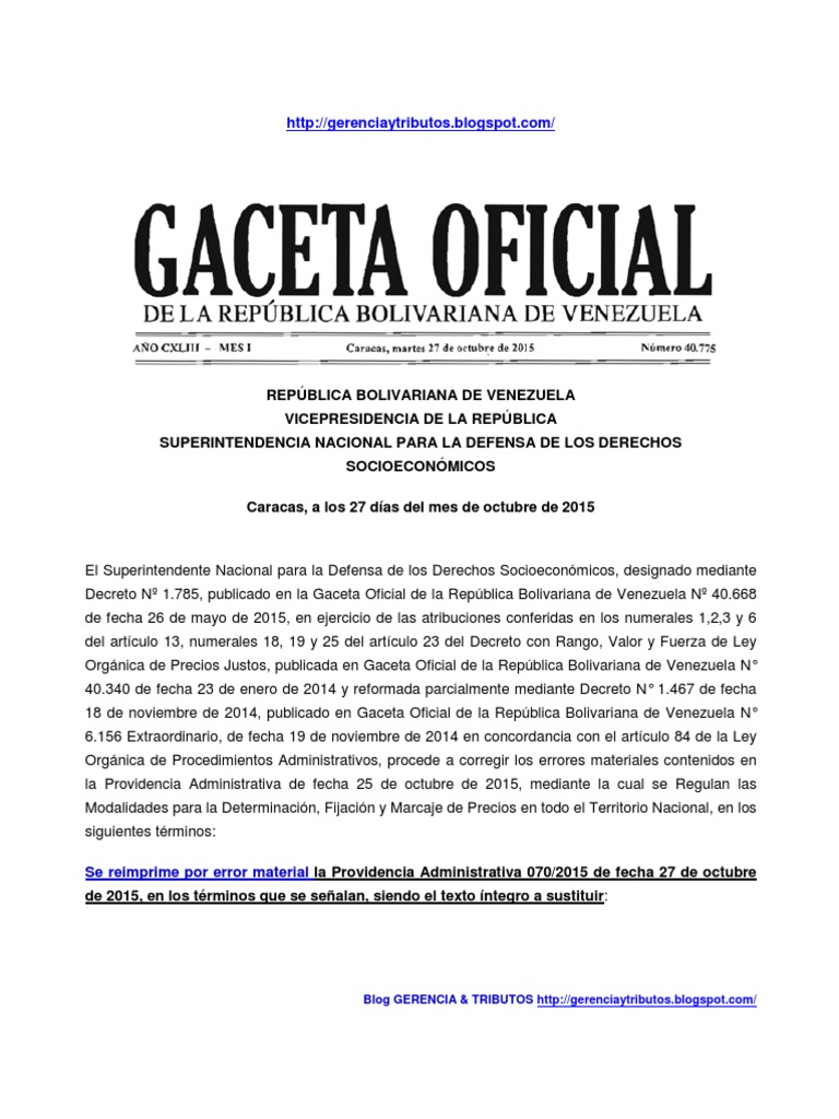 Regulación de Precios por SUNDEE | PDF | Precios | Venezuela