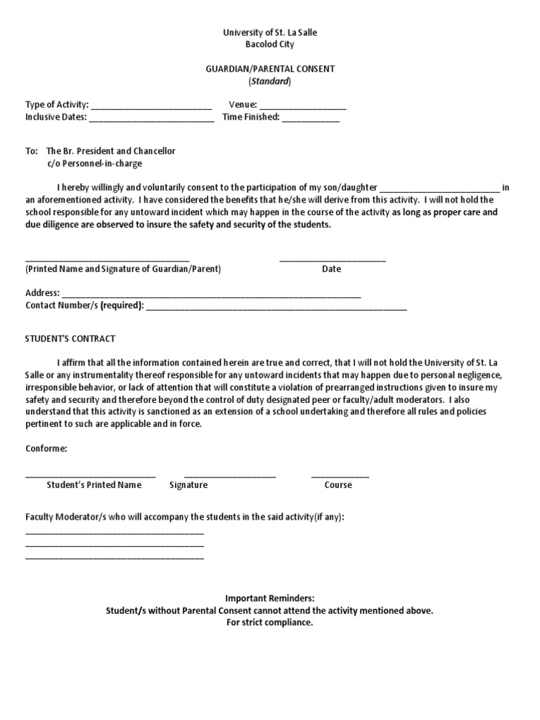 Parental Consent Standard | PDF | Consent | Common Law