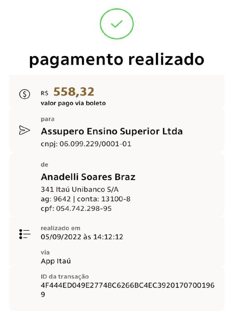 Comprovante de Pagamento | PDF