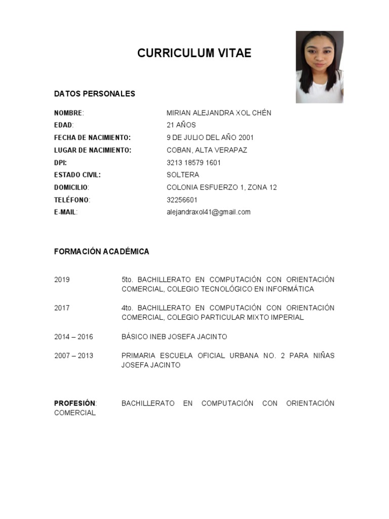 Curriculum Alejandra | PDF