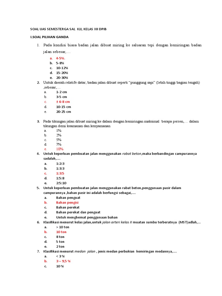 Soal Uas Semesterga Sal KJJ Xii Dpib | PDF