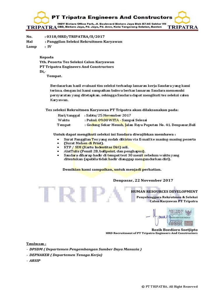 PT Tripatra Engineers and Constructors | PDF