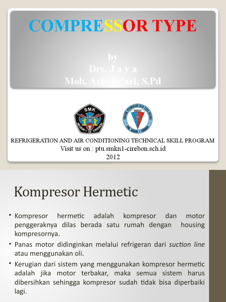 Tipe Kompresor: Hermetik, Semi, Open | PDF