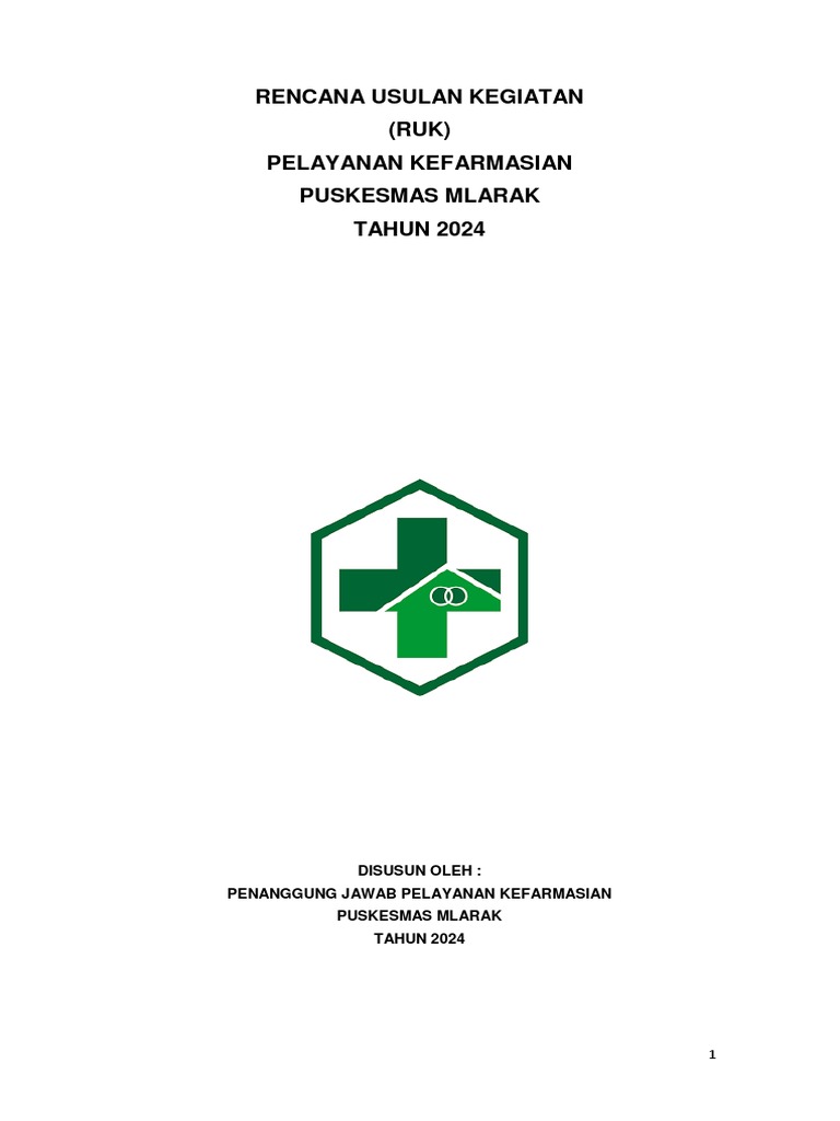 Ruk-Rpk Pelayanan Kefarmasian 2024 | PDF