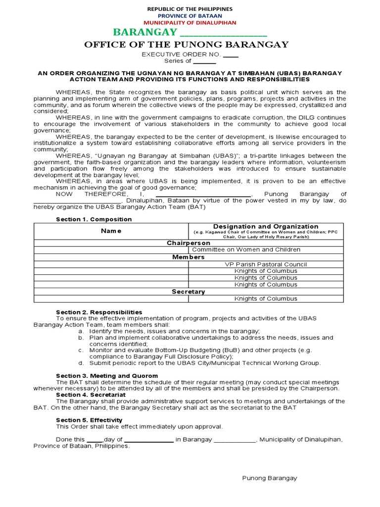 Sample Ubas | PDF | Government