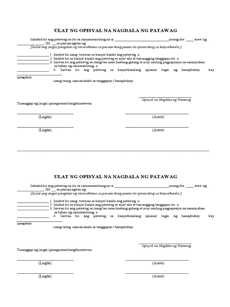 Officer's Return | PDF