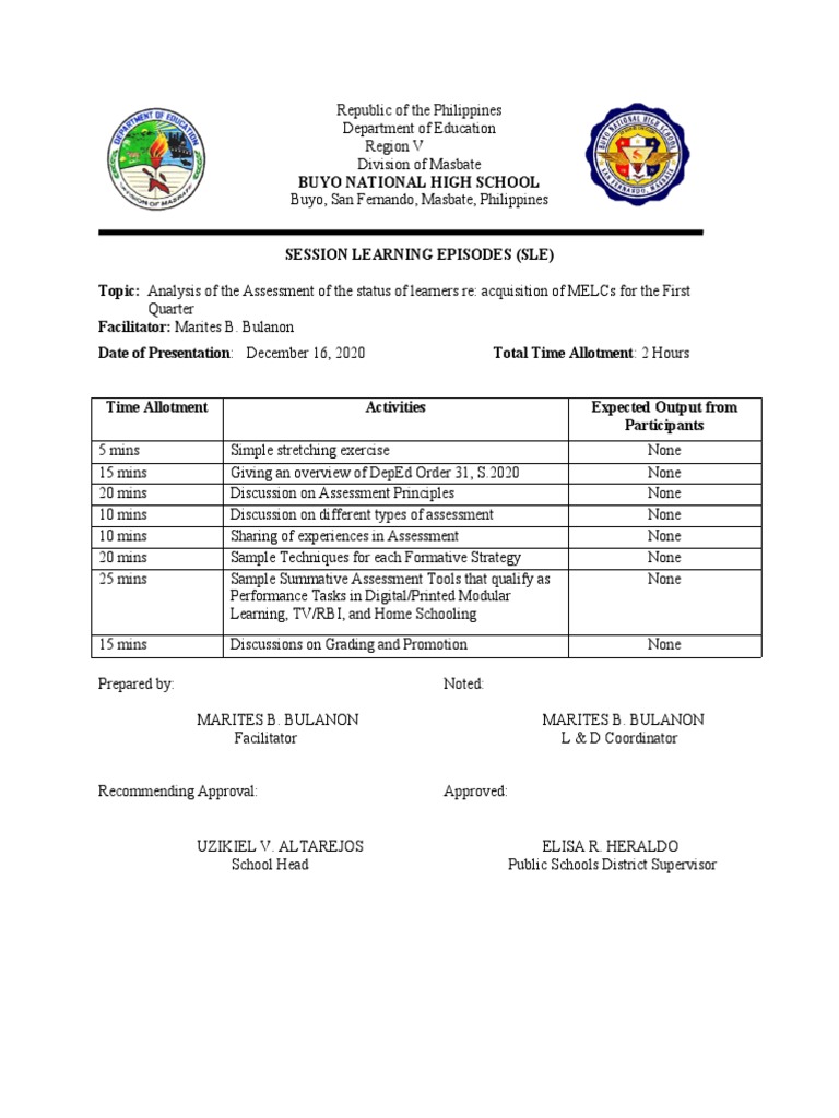 Session Learning Episodes Pdf