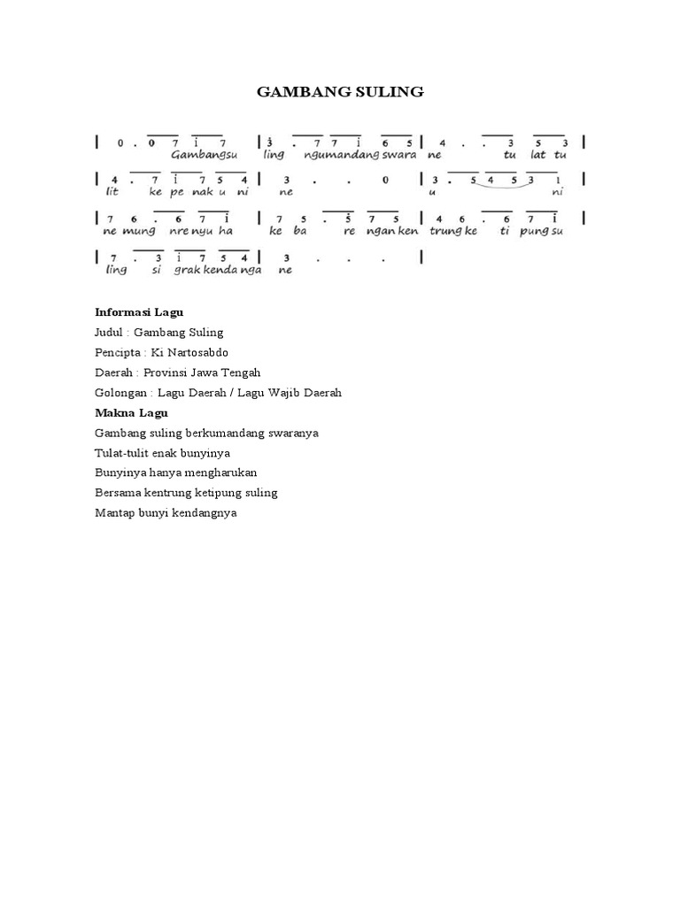 Gambang Suling | PDF