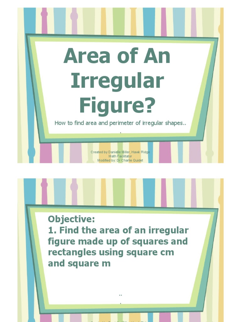 AreaorPerimeter-irregular Shapes | PDF | Area | Geometry