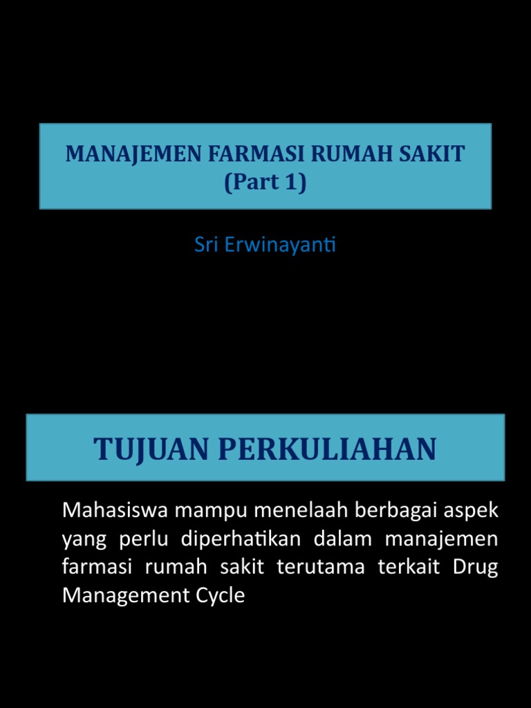 4 Manajemen Farmasi Rumah Sakit Part 1 Pdf