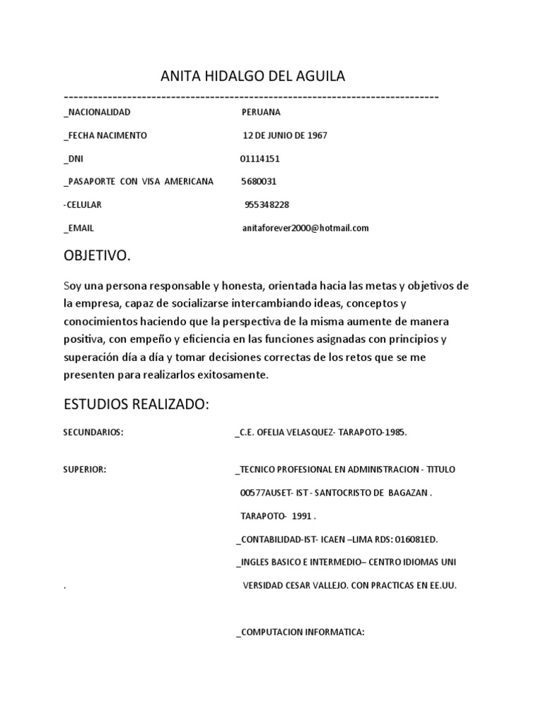 Curriculum Vitae - Ahda | PDF | Business | Economias