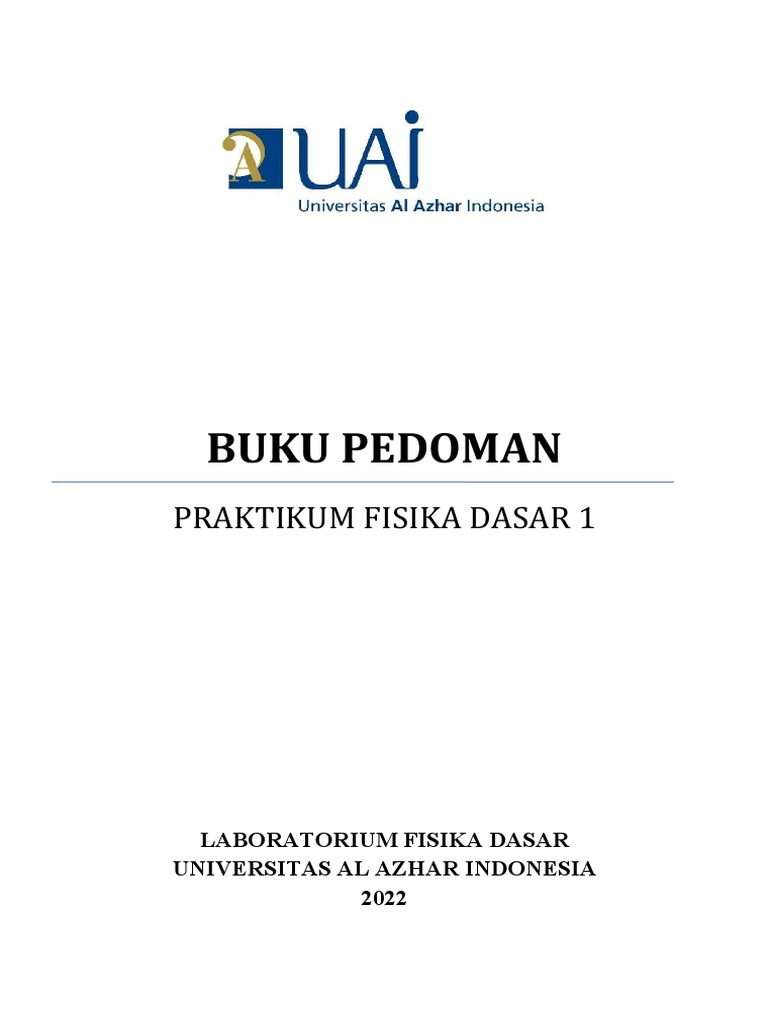 Buku Pedoman Praktikum Fisika 1-2022 UAI | PDF