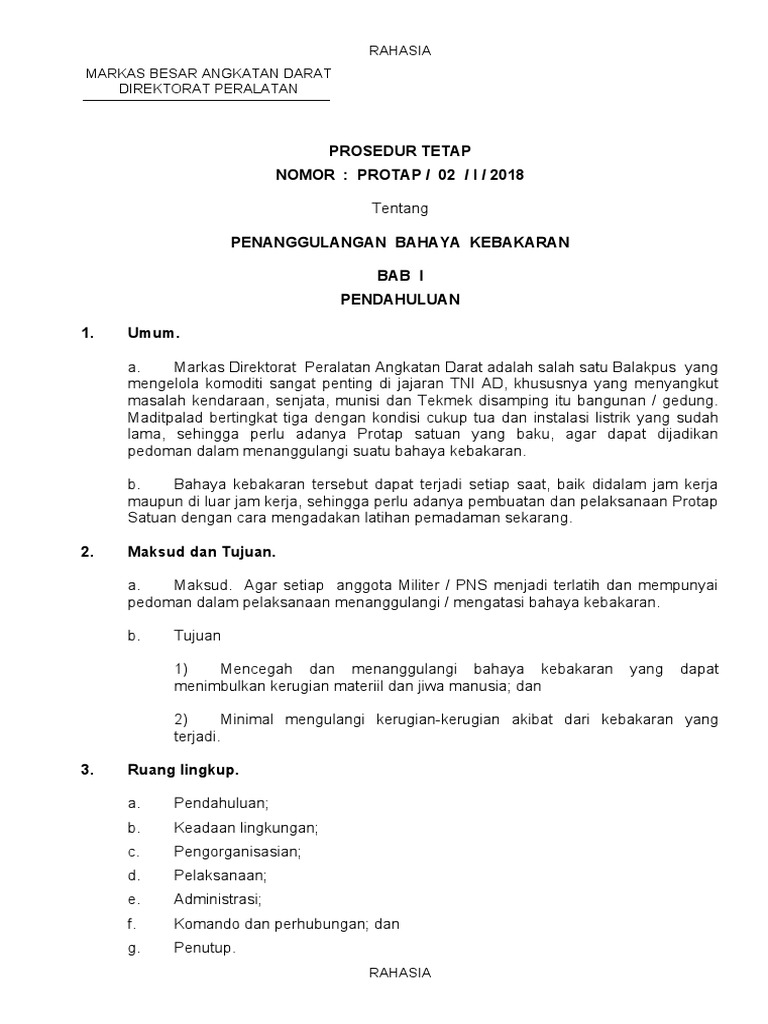 Protap Kebakaran | PDF