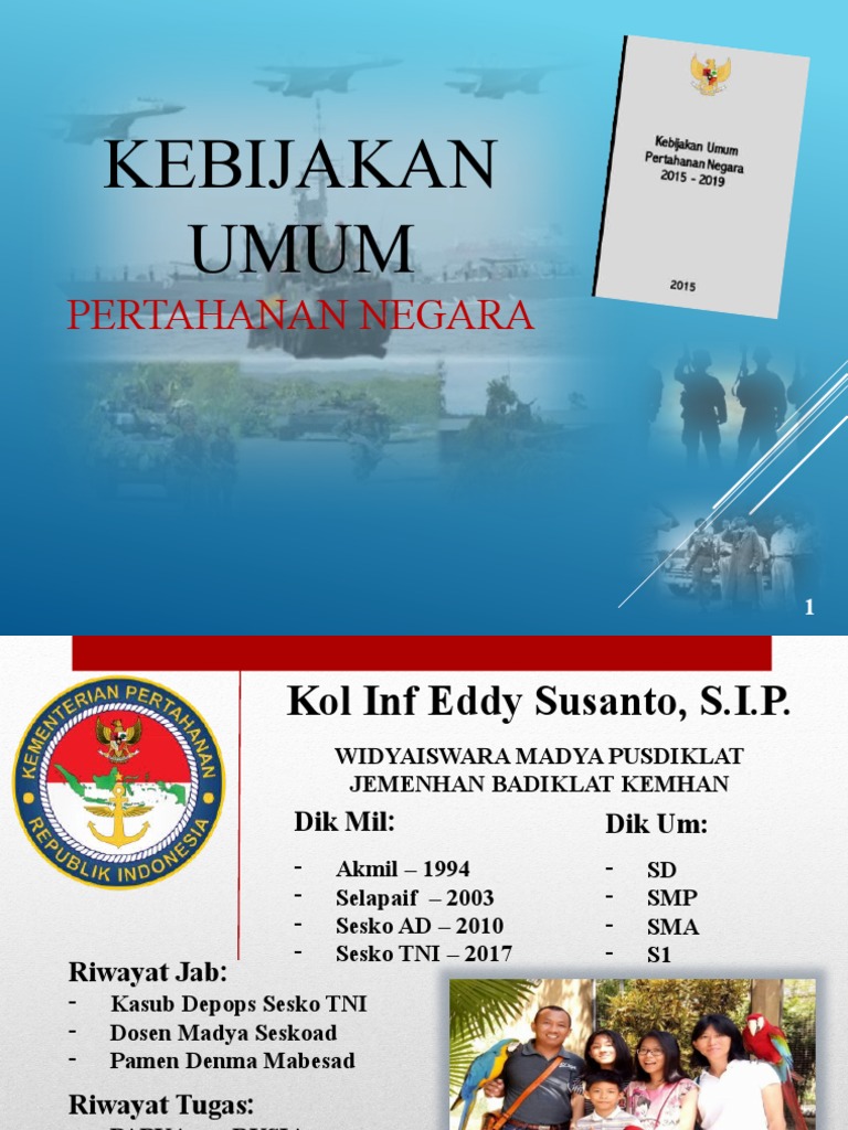 Kebijakan Umum Pertahanan Negara 2015-2019 | PDF