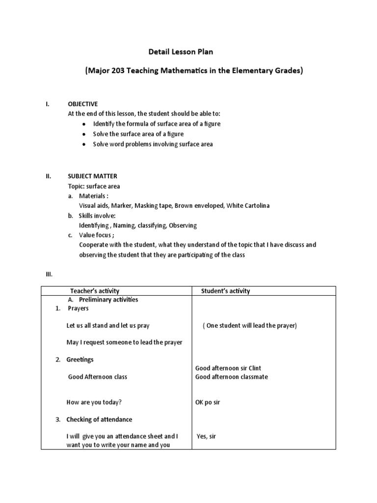DLP For Math | PDF | Area | Behavior Modification