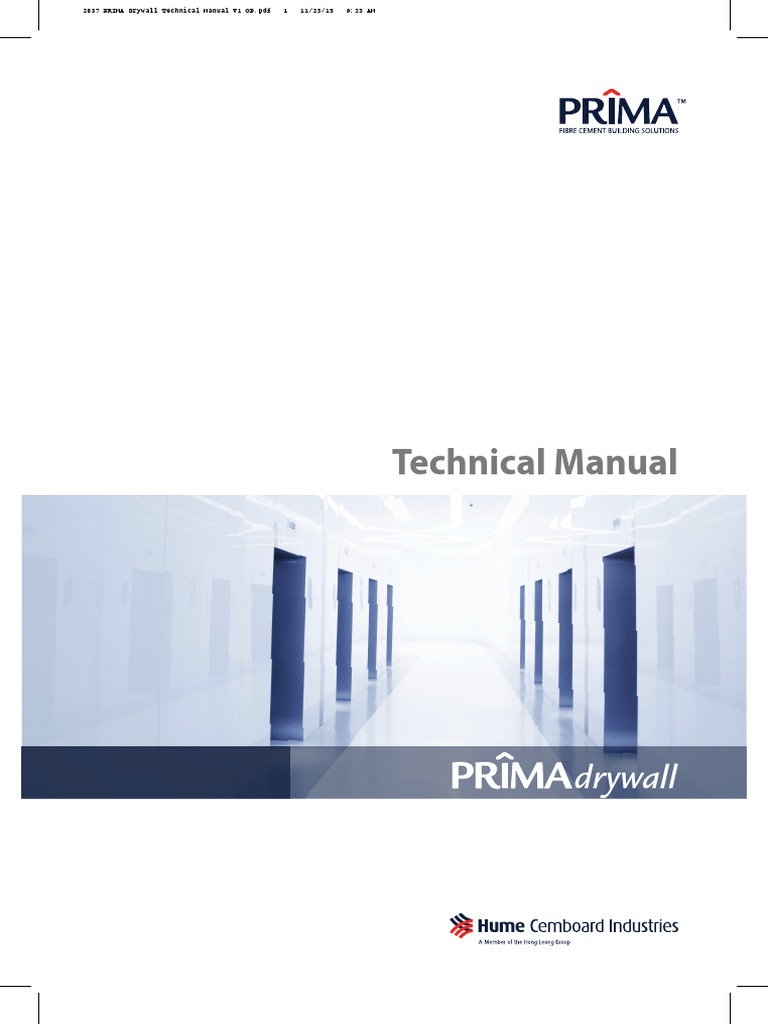 5a. Prima Drywall Technical Manual D V1 | PDF | Drywall | Wall