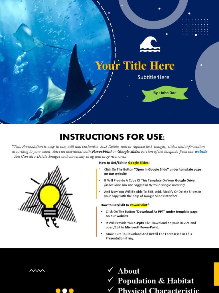 118 Free Marine Life Google Slides Themes | PDF | Microsoft Power Point ...