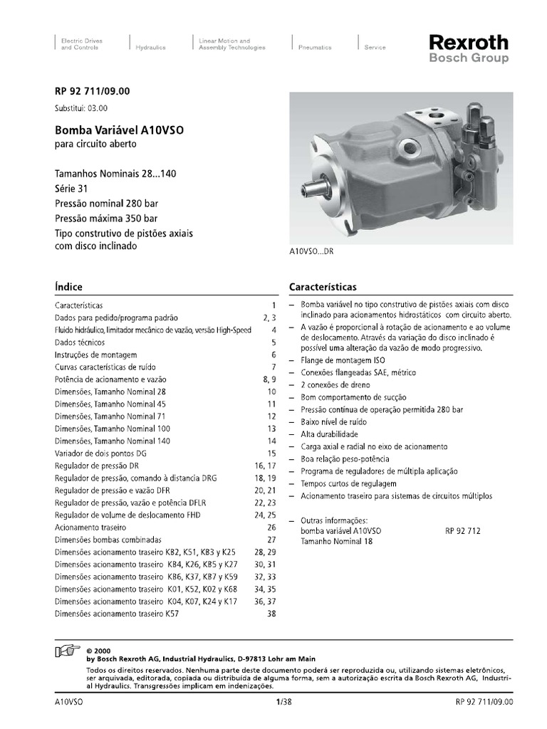 A10vso Catalogo | PDF