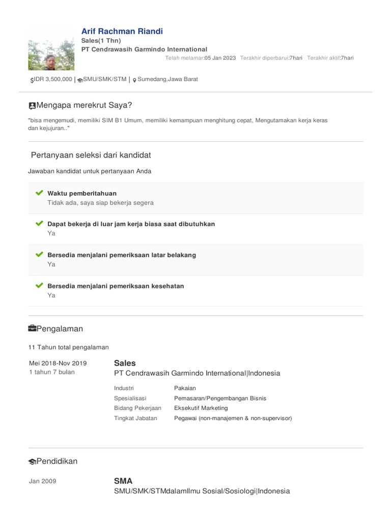 Arif Rachman Riandi | PDF