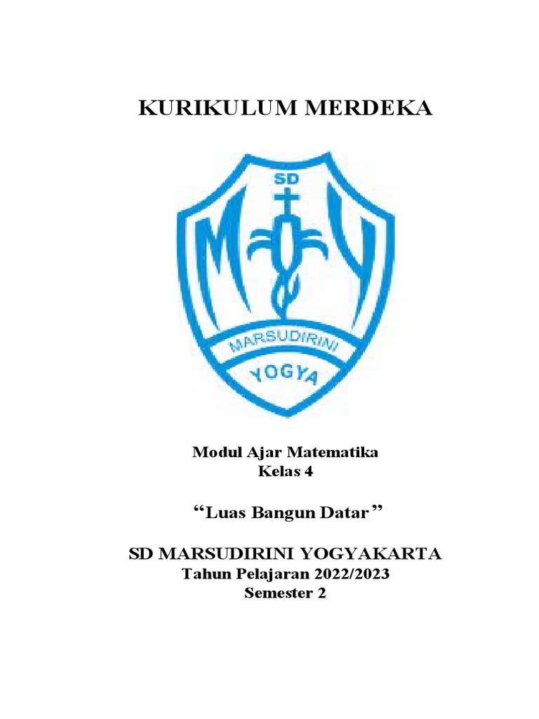4 Modul Ajar MTK 4 - Luas Bangun Datar - 24 Dan 26 Januari | PDF