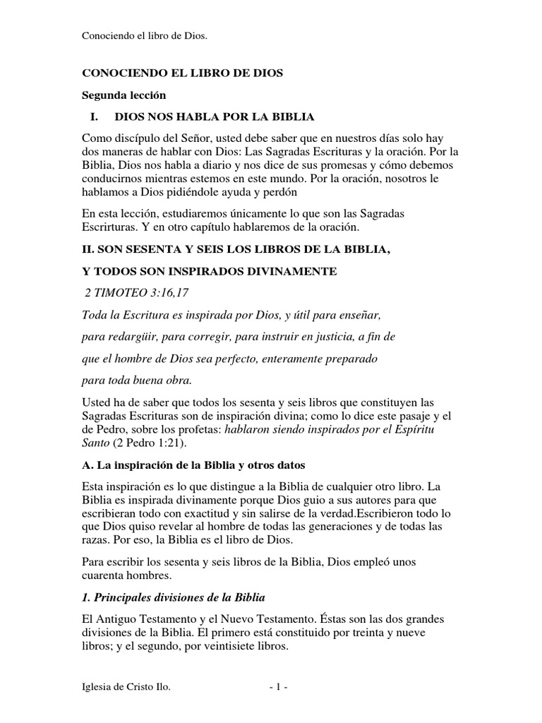 Conociendo El Libro de Dios | PDF | Jesús | Evangelio de Mateo