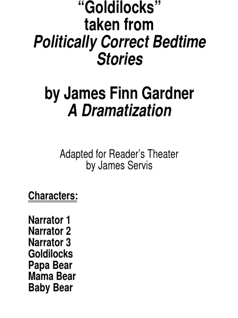 Goldilocks: A Satirical Adaptation | PDF | Goldilocks And The Three Bears