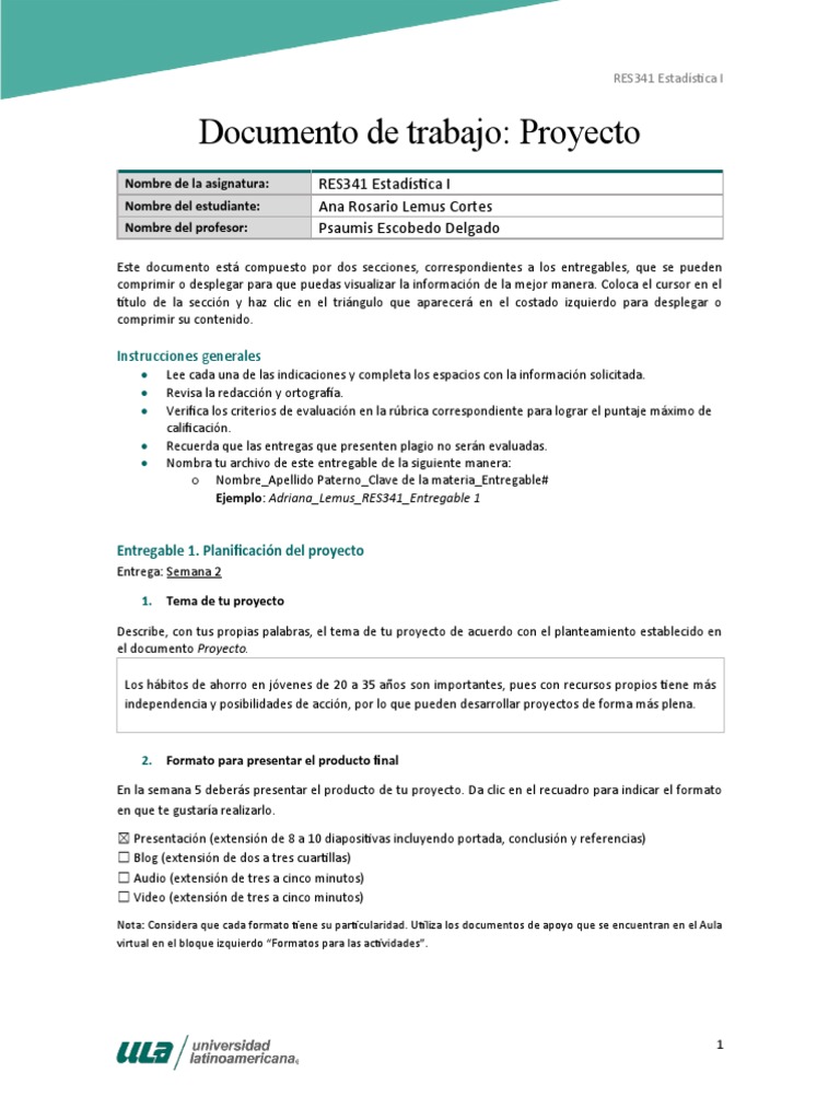 Ana Lemus RES341 Entregable 1 | PDF | Inflación | Economias