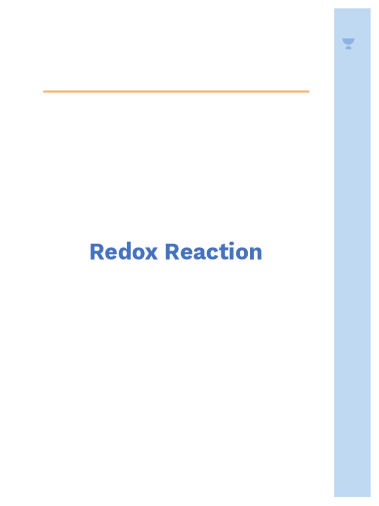 Redox Reaction Notes | PDF | Redox | Chemical Reactions