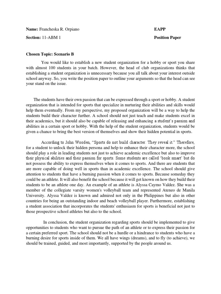 Position Paper | PDF | Cognition