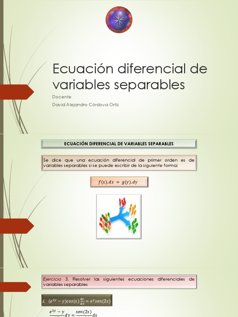 Clases PPT de Variables Separables | PDF