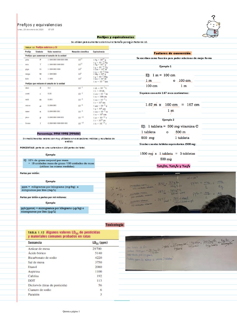 Prefijos y Equivalencias | PDF