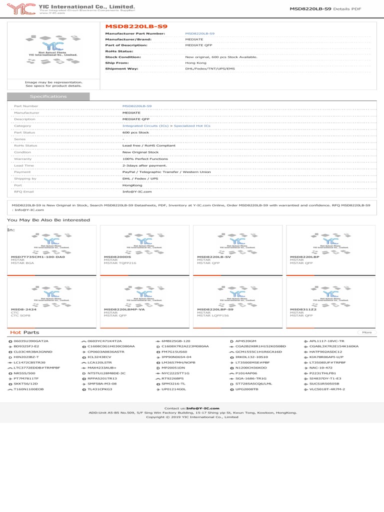 MSD8220LB S9 | PDF | Electronics
