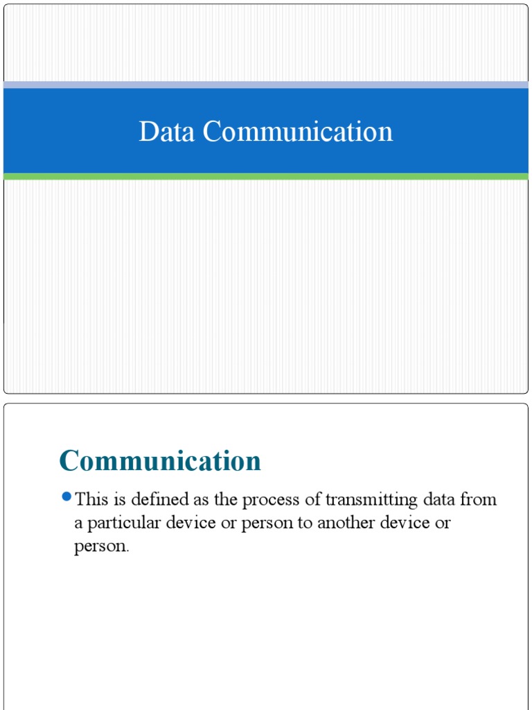 Data Communication | PDF | Transmission Medium | Computer Network