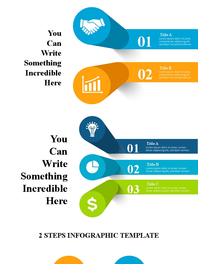 A Collection of Multi-Step Infographic Templates with Descriptive ...