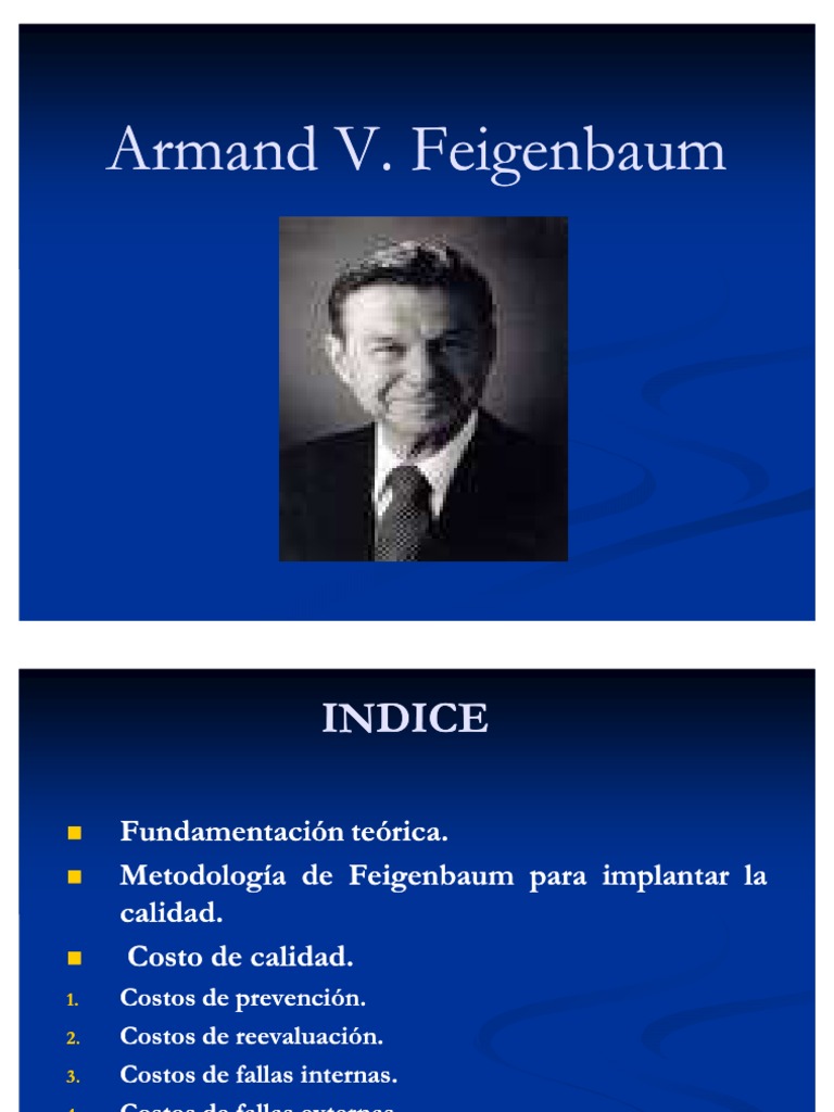 ARMAND FEIGENBAUM | Calidad (comercial) | Tecnología