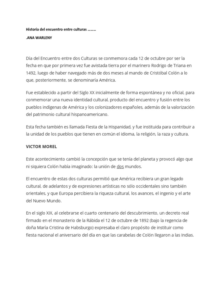 Historia Del Encuentro Entre Culturas | PDF | Américas