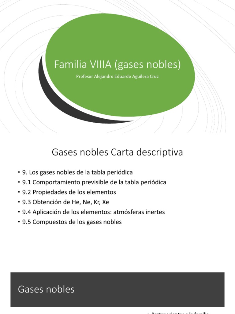 Gases Nobles: Propiedades y Aplicaciones | PDF | Gases industriales ...