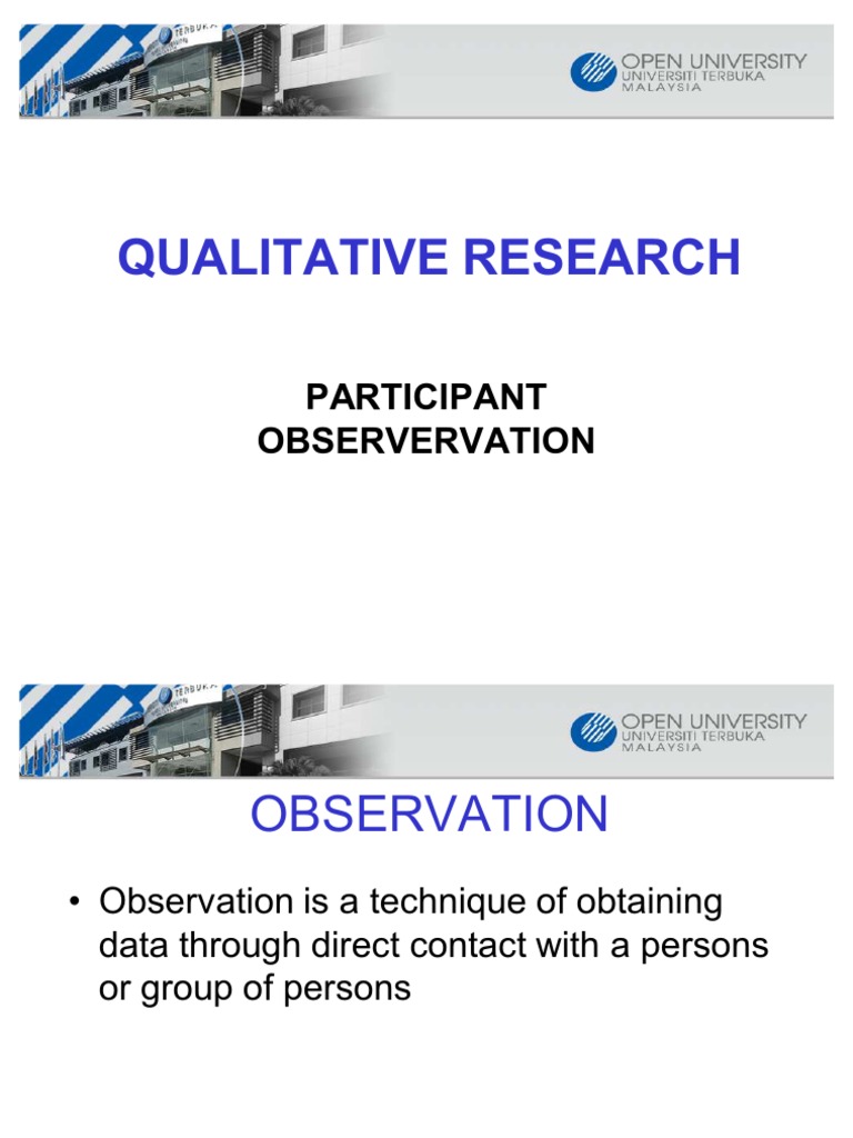 Qualitative | PDF | Observation | Qualitative Research