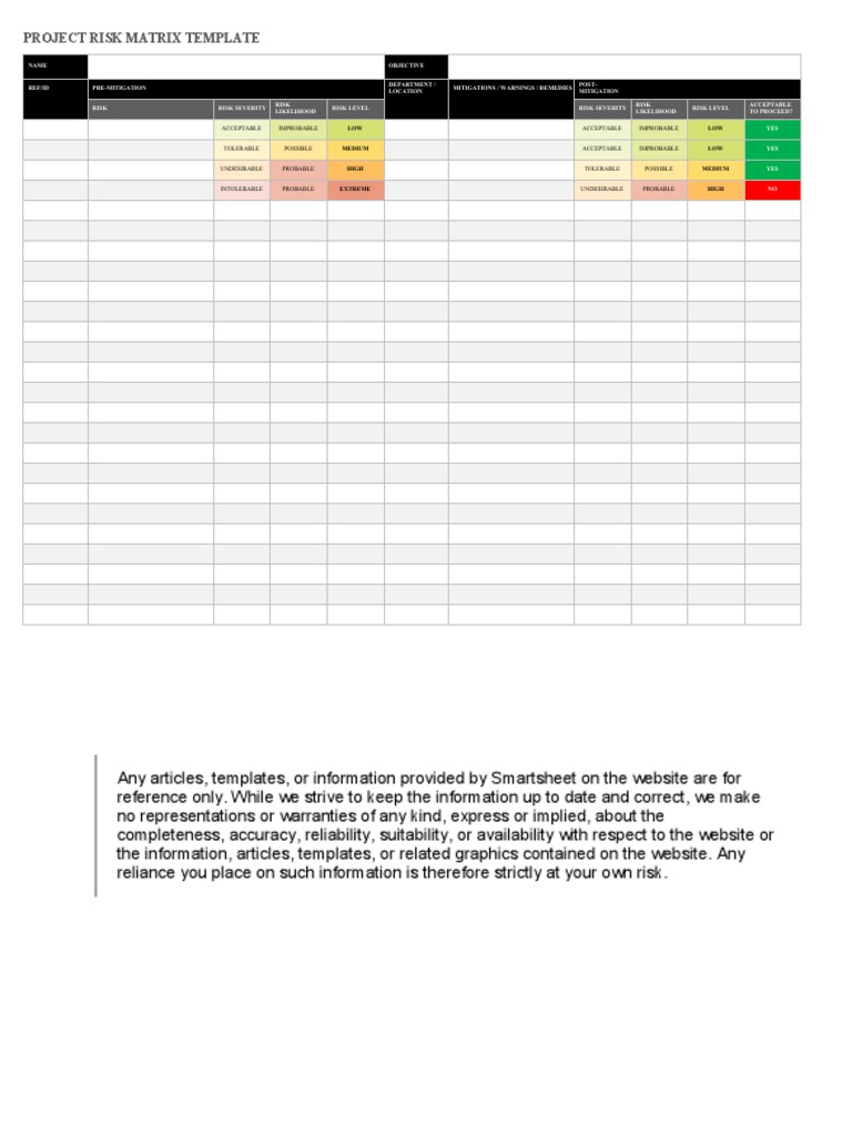 IC Project Risk Matrix 11377 | PDF