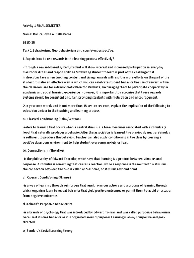 Final Activity | PDF | Motivational | Motivation