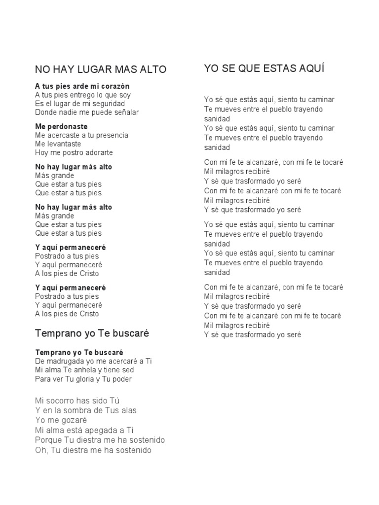 Letras de Alabanzas Cristianas | PDF | Cristo (título) | Alma