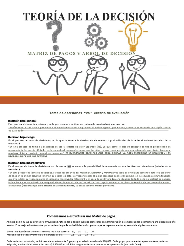 Teoría de La Decisión | PDF | Toma de decisiones | Probabilidad