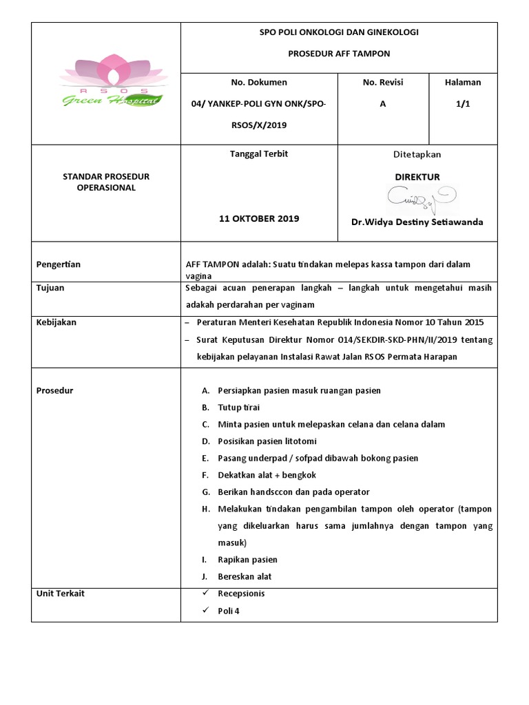 SOP AFF Tampon | PDF