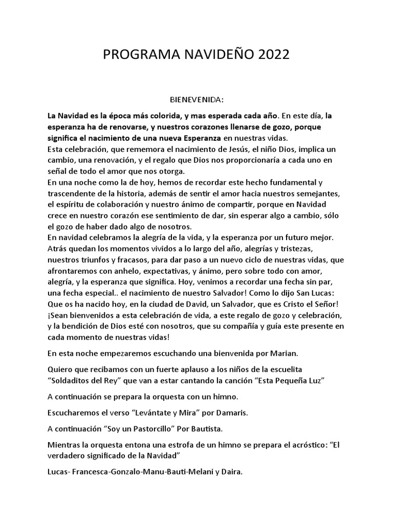 Programa Navideño | PDF | Navidad | Jesús