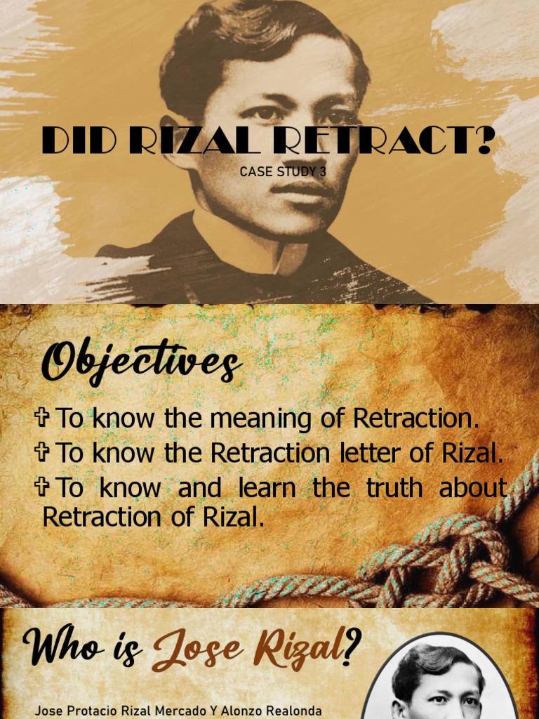 Retraction of Rizal Case Study No.3 | PDF | Philippines