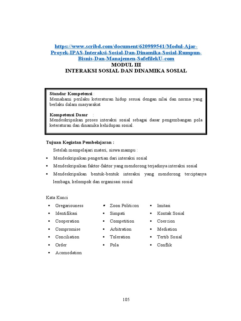 Interaksi Dan Dinamika Sosial | PDF