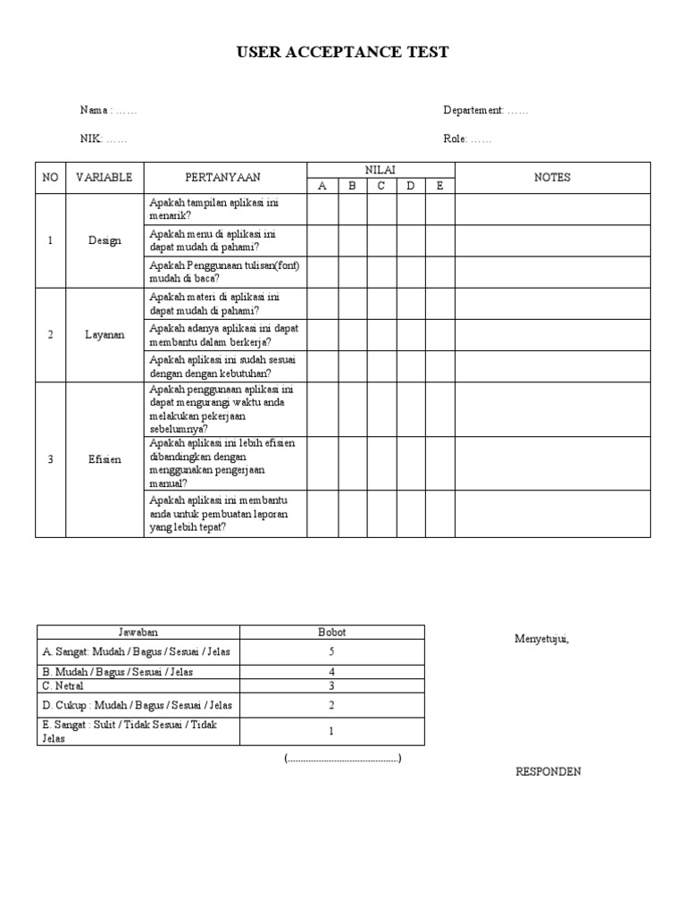 Form UAT | PDF