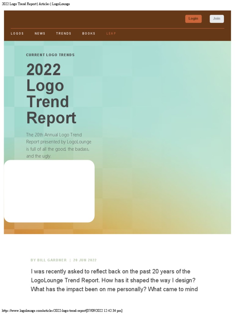 2022 Logo Trend Report Articles LogoLounge | PDF | Typography | Logos