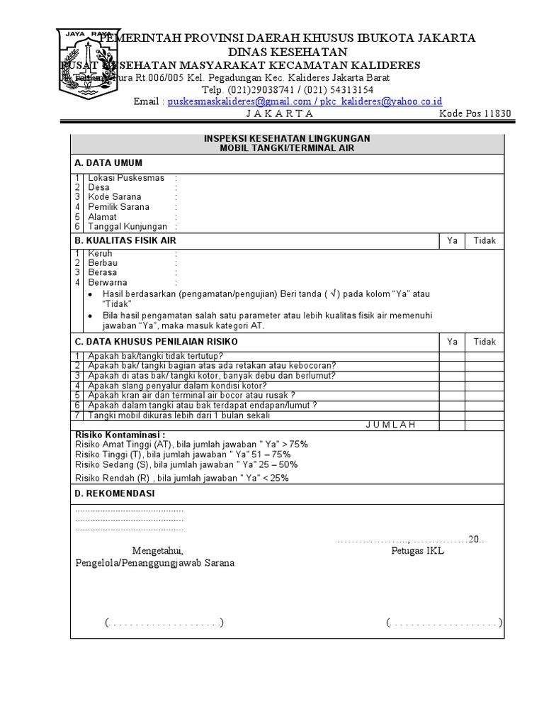 Form Ikl Terminal Air | PDF